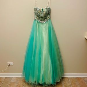 Splash | Dresses | Splash Landa Mint Evening Pageant Prom Dress Gown ...
